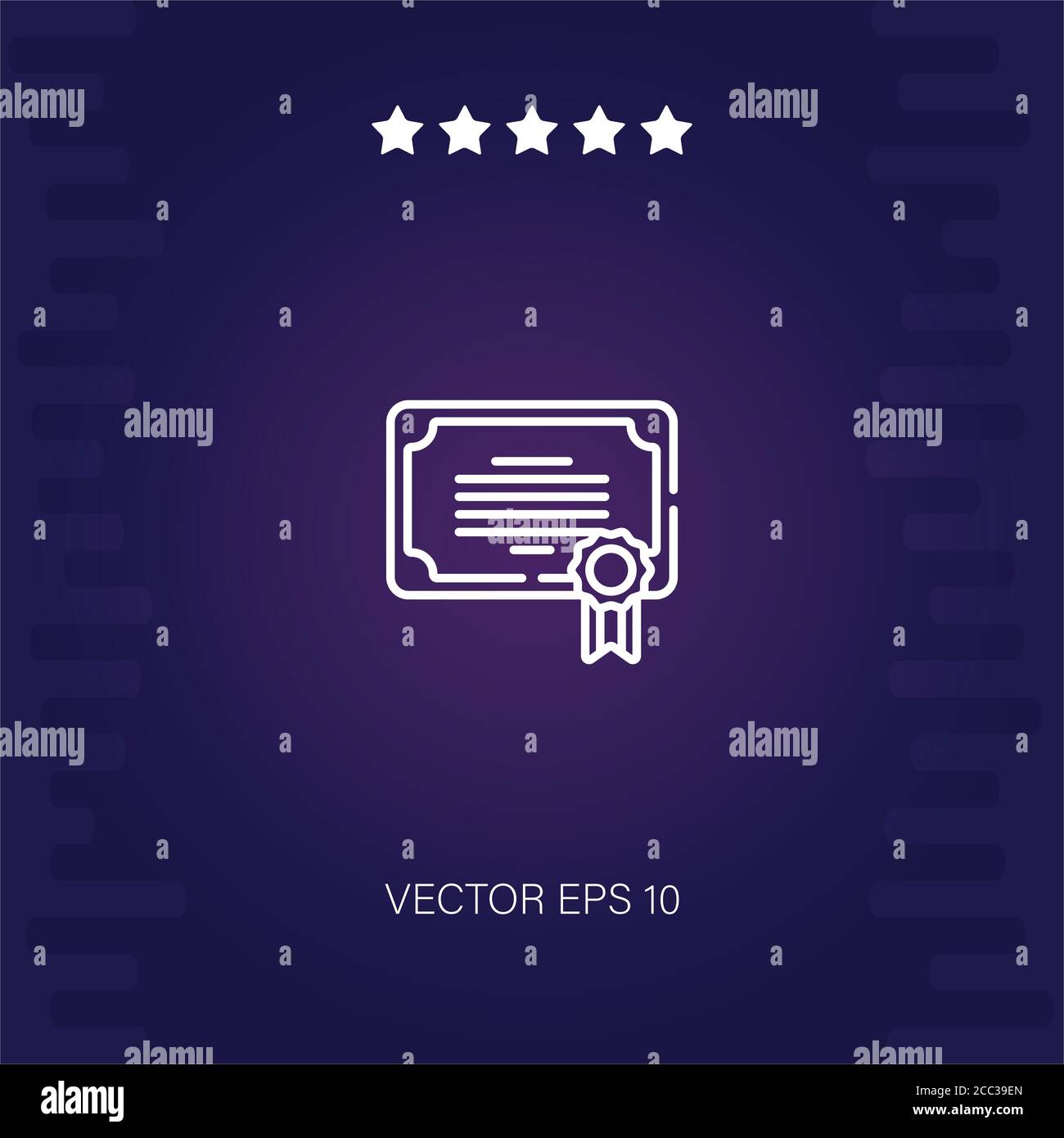 certification vector icon modern illustration Stock Vector Image & Art ...