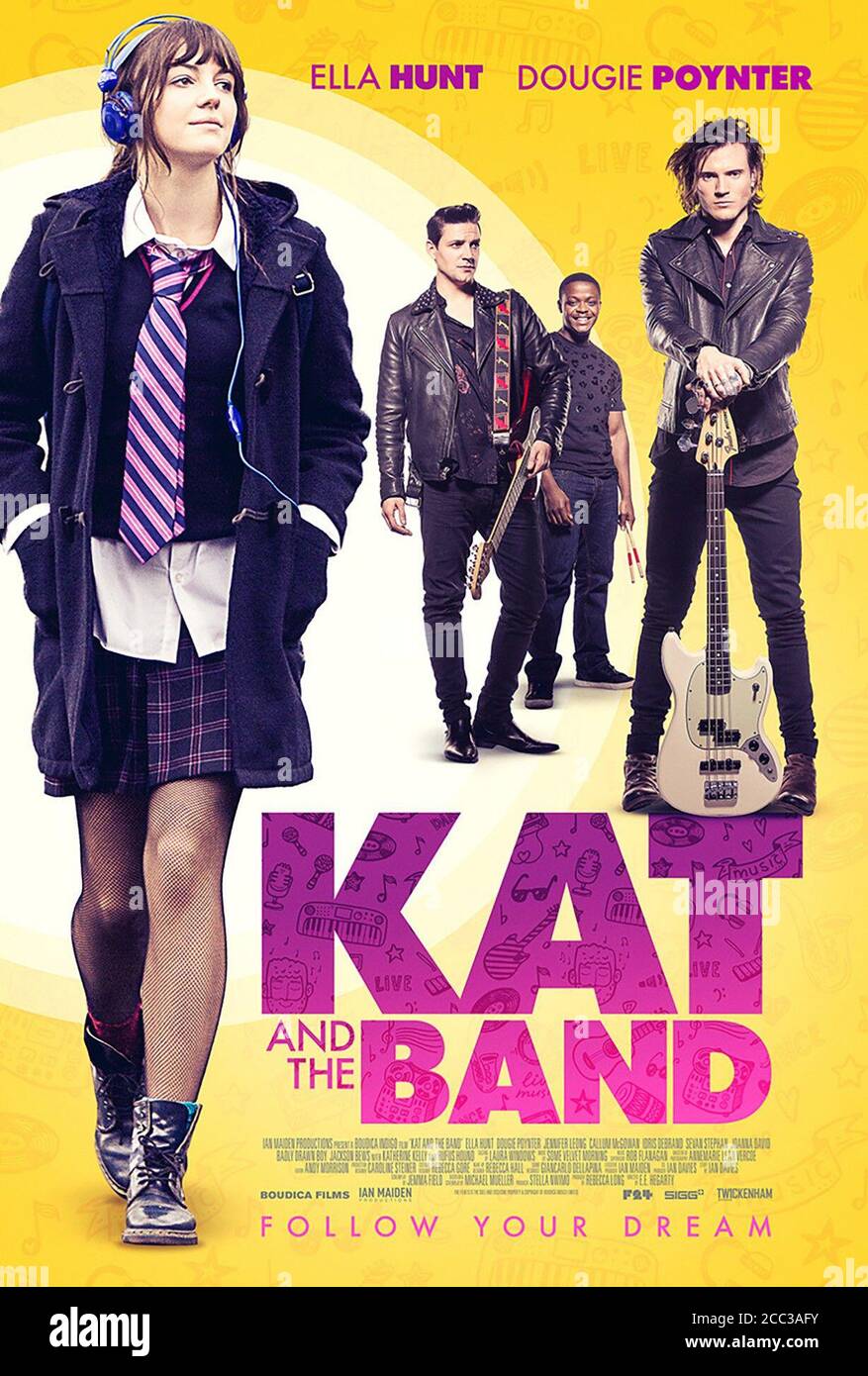 KAT AND THE BAND, British poster, from left: Ella Hunt, Callum McGowan ...