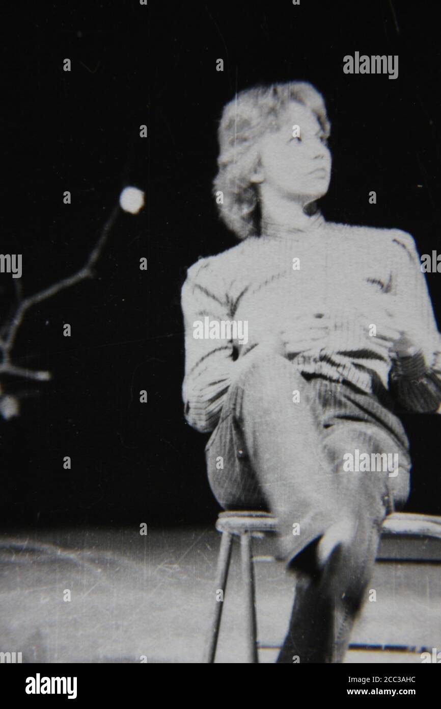 Fine 1970s vintage black and white photography of a stage production of ...