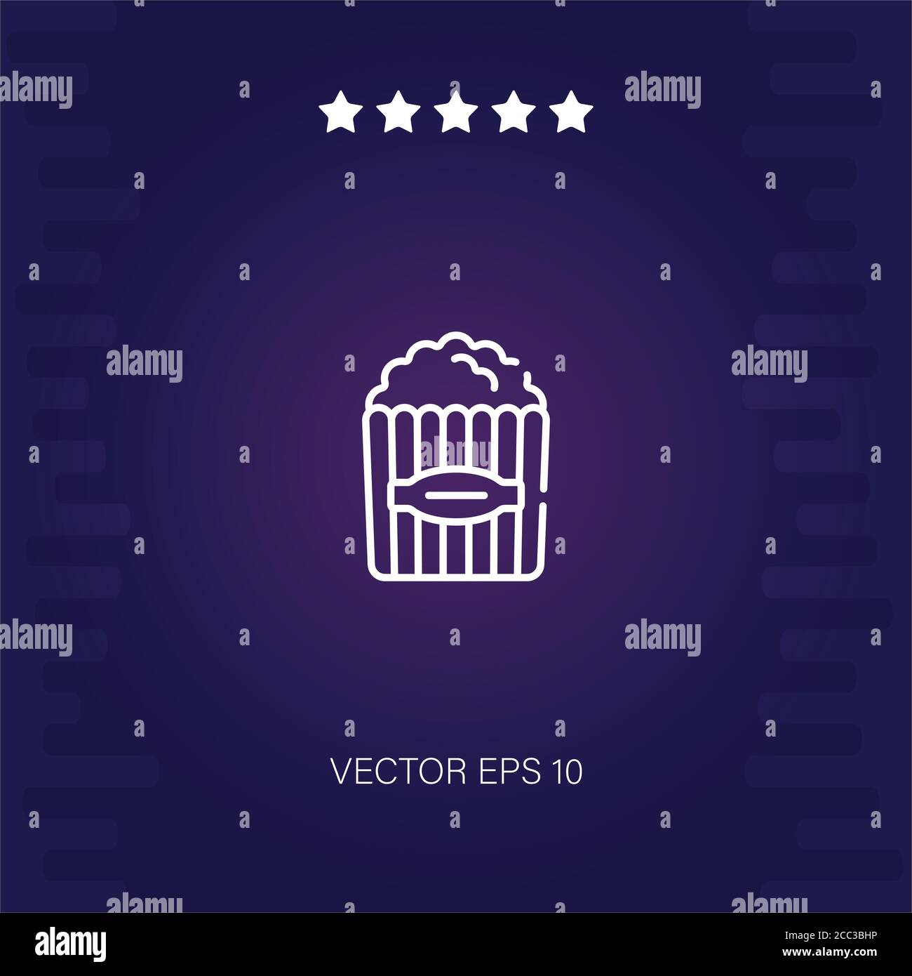 Popcorn icon modern line Stock Vector Images - Alamy