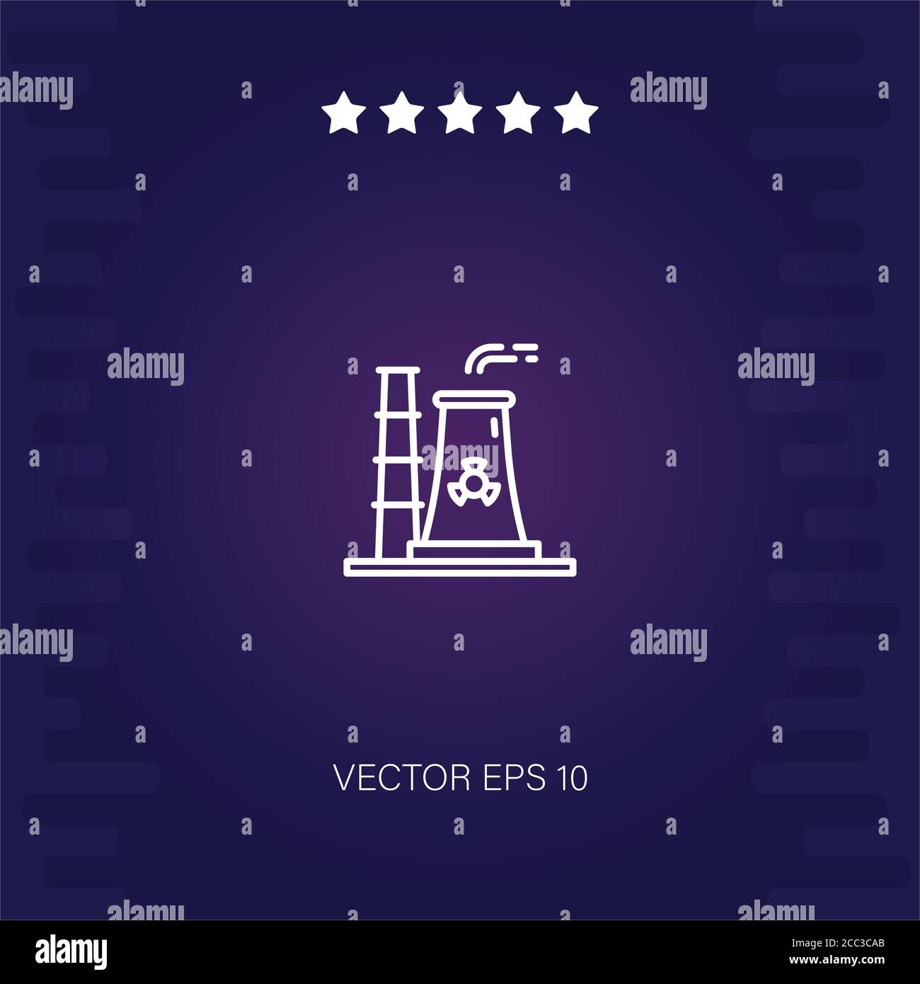 nuclear plant vector icon modern illustration Stock Vector Image & Art ...