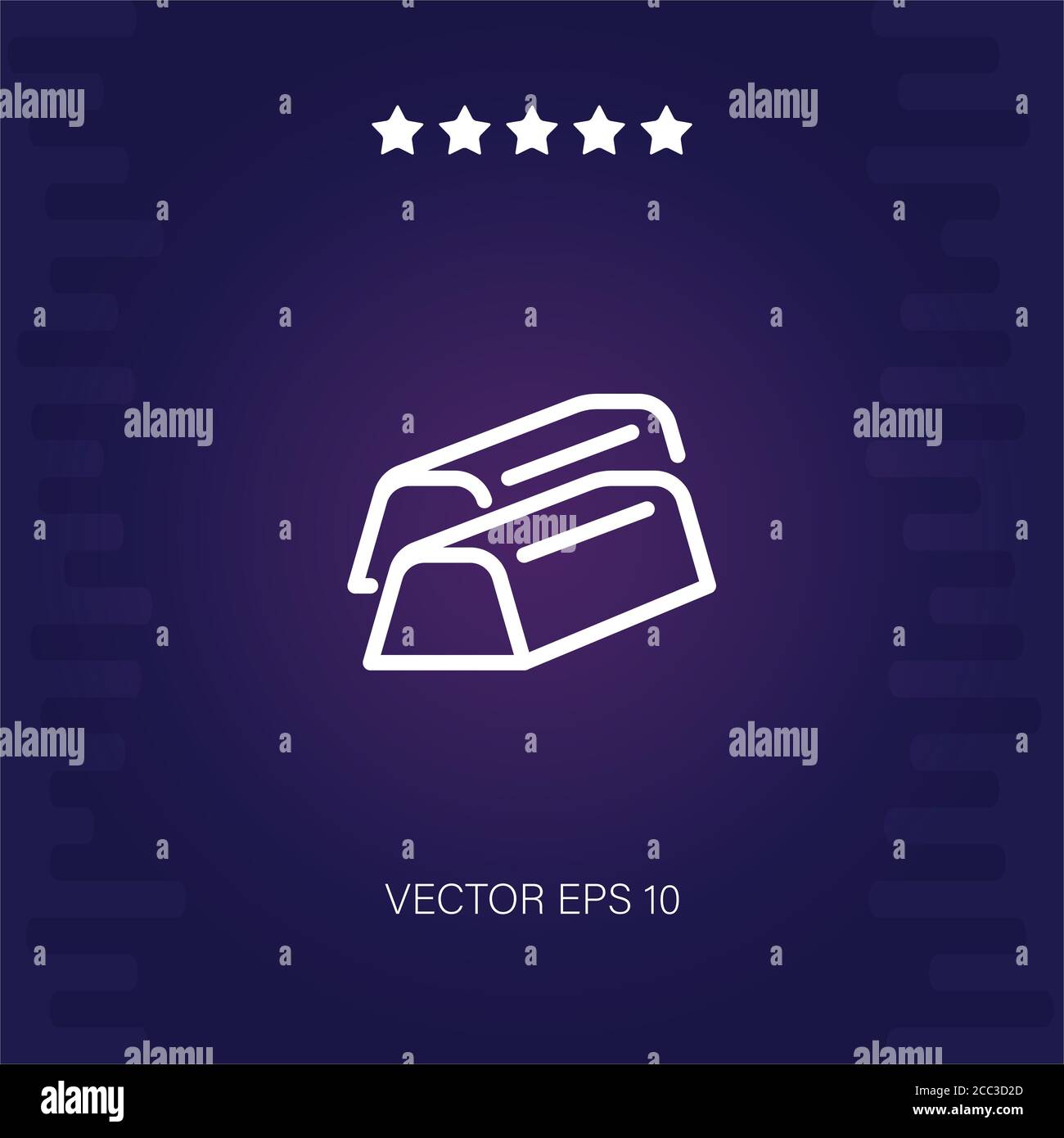 gold ingot vector icon modern illustration Stock Vector Image & Art - Alamy