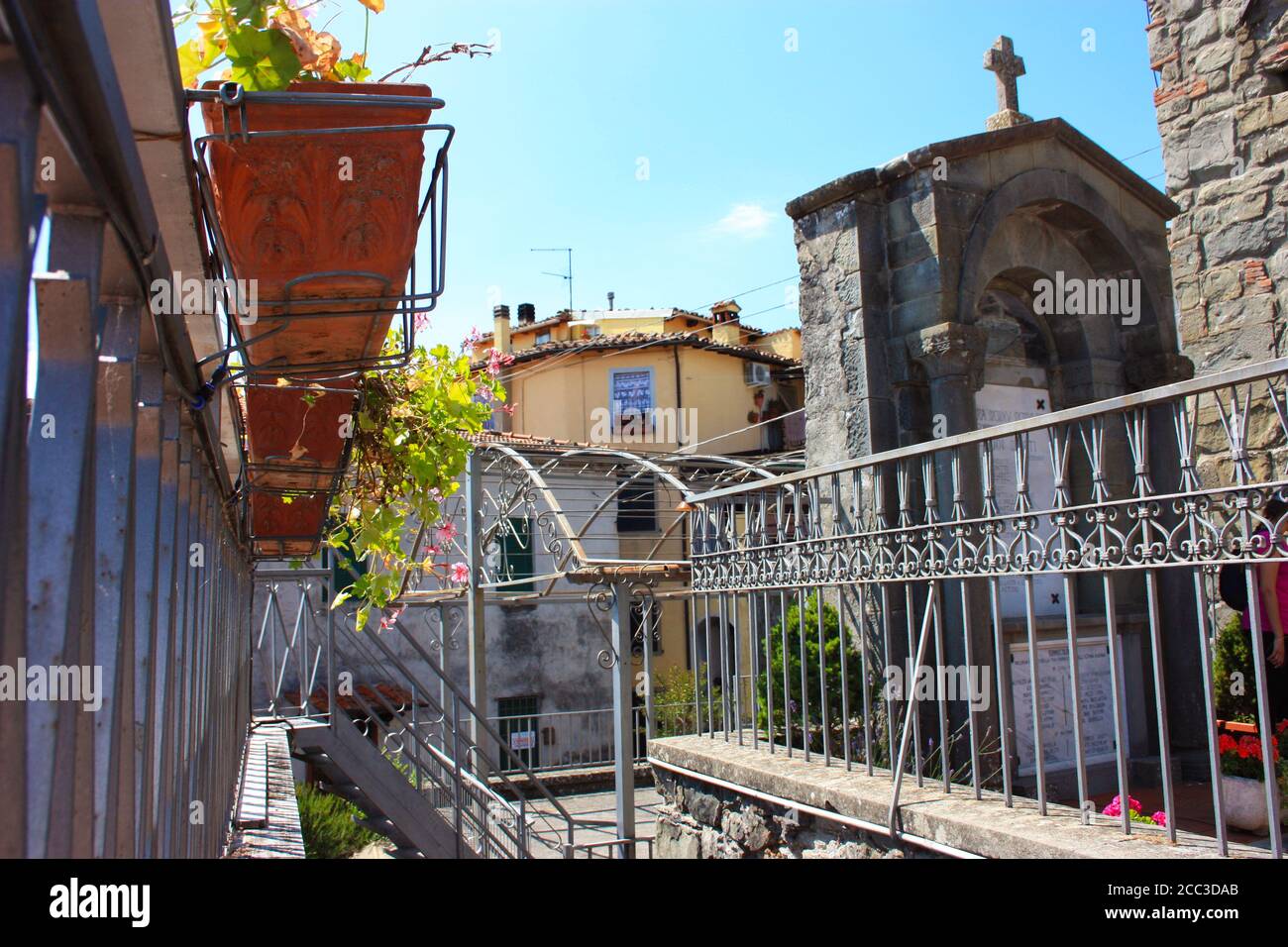 rustic christian church with typical stone walls in a rural village in ...