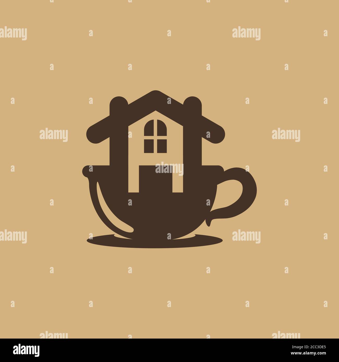 House Coffee Logo Template Design Vector, Emblem, Design Concept ...