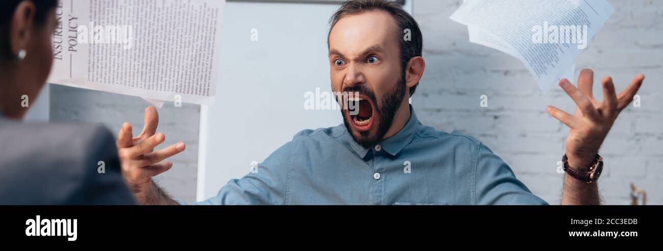 Business man woman throwing documents hi-res stock photography and ...