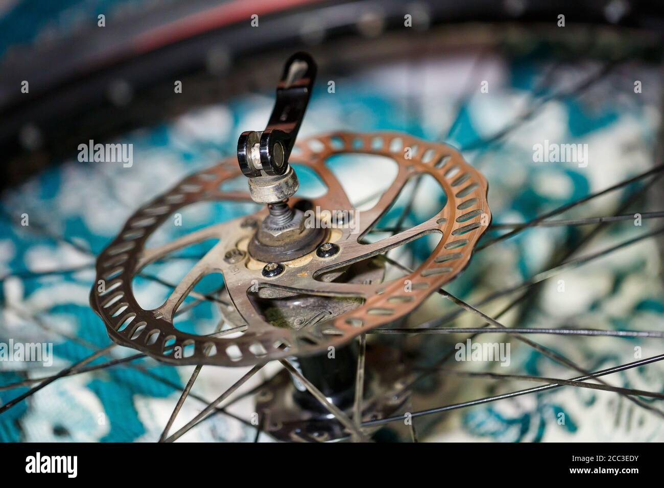 Bicycle disc brake .Rear disc brake on mountain bike . Visit my ...