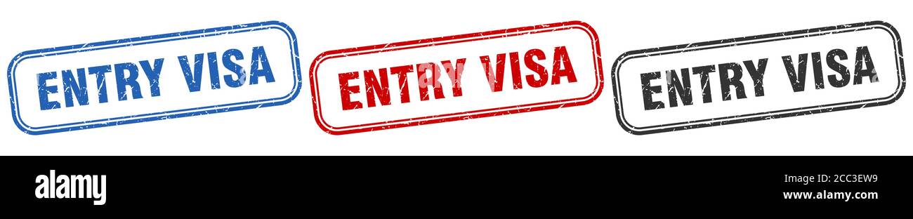 Entry visa square stamp hi-res stock photography and images - Alamy