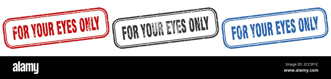 for your eyes only square isolated sign set. for your eyes only stamp ...