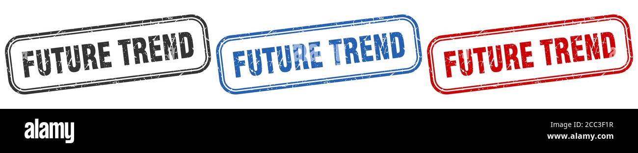 future trend square isolated sign set. future trend stamp Stock Vector ...