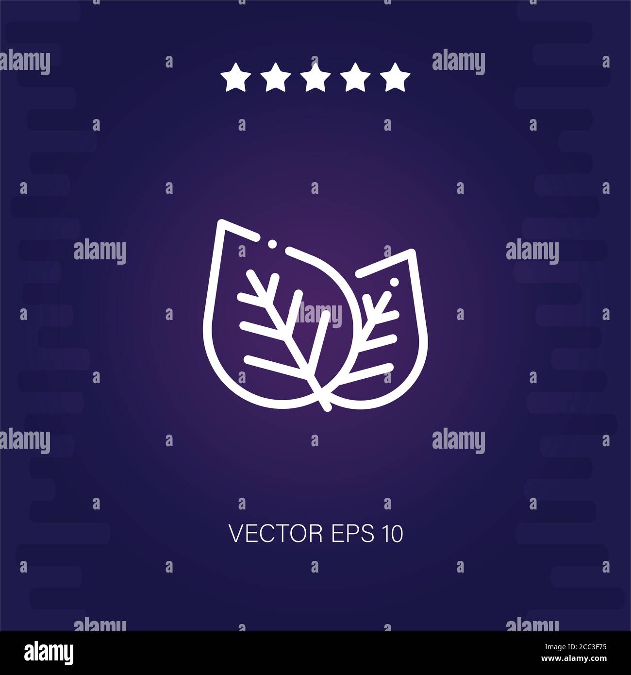leaf vector icon modern illustration Stock Vector Image & Art - Alamy