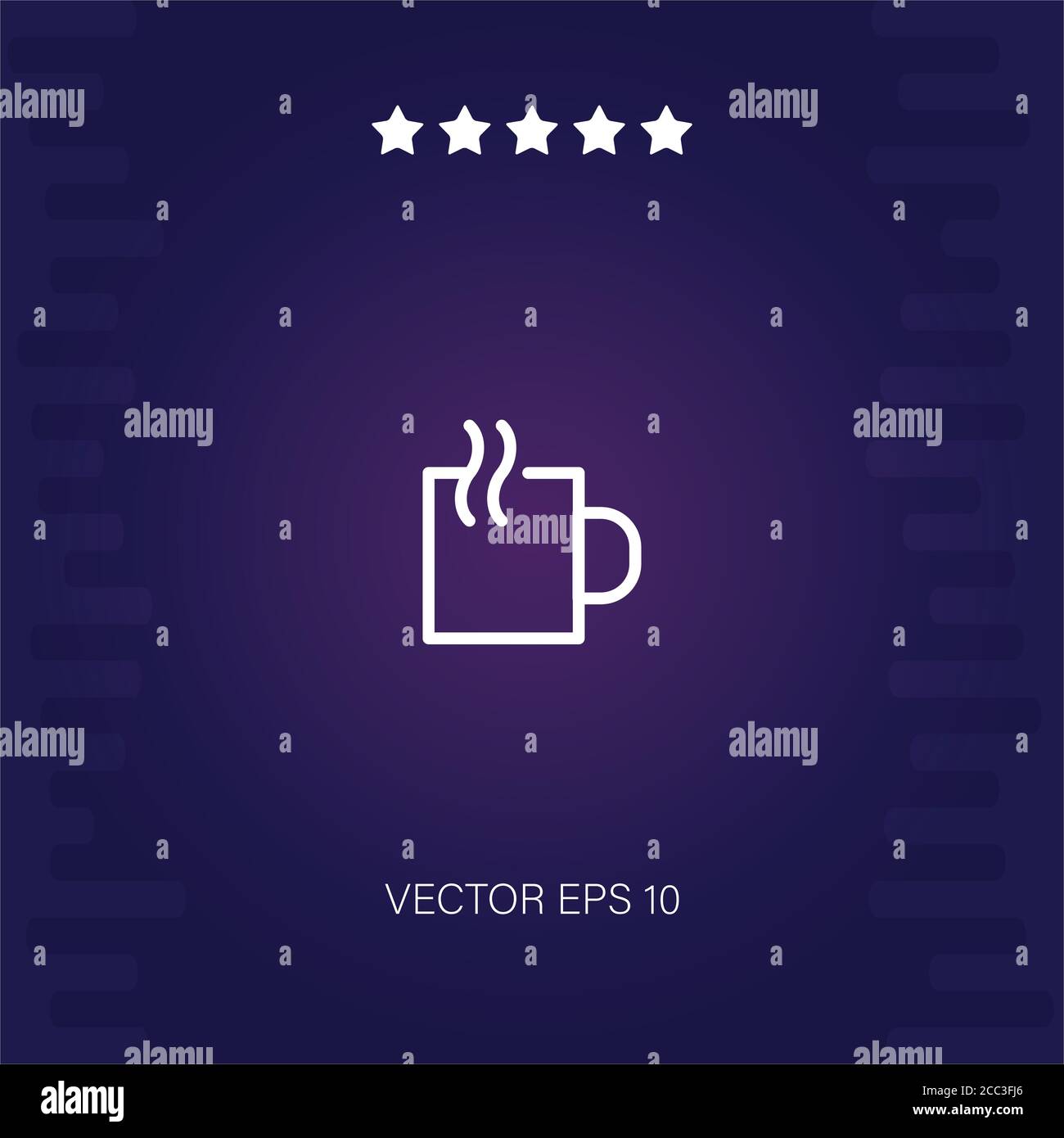 big cup of coffee vector icon modern illustration Stock Vector Image ...