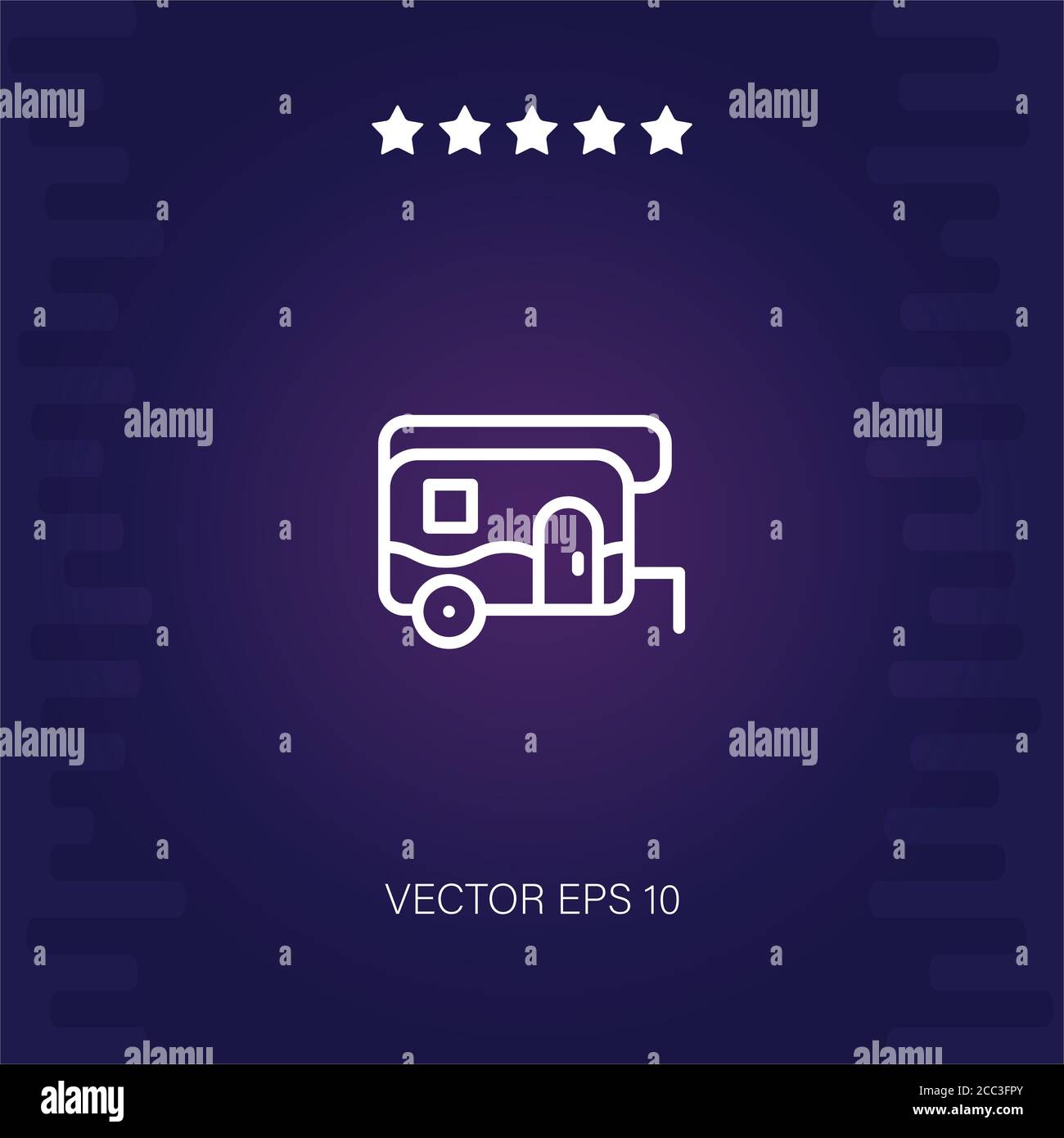 caravan vector icon modern illustration Stock Vector Image & Art - Alamy