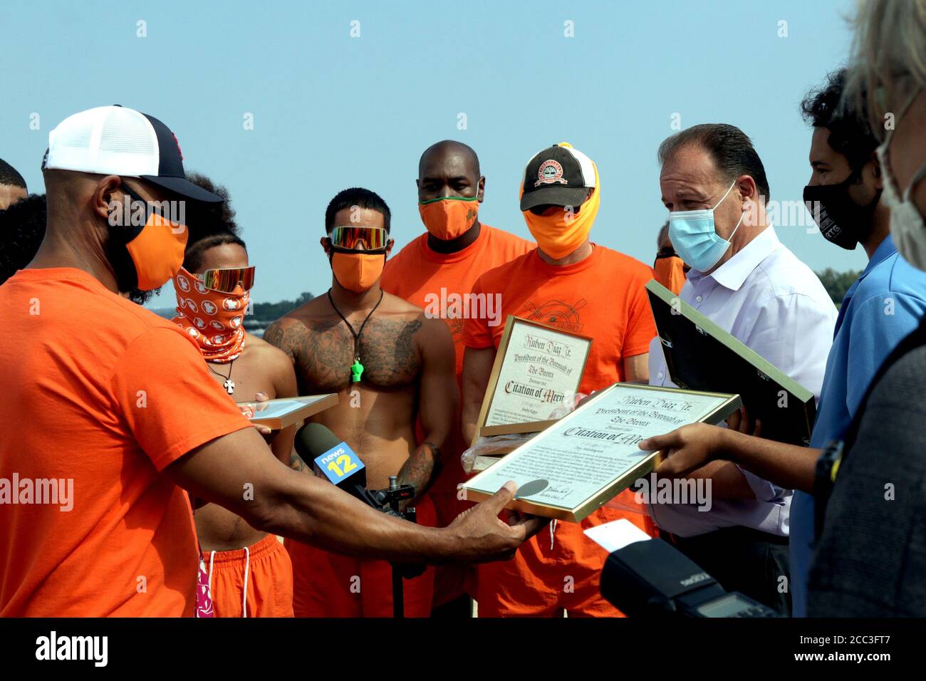New York City, New York, USA. 17th Aug, 2020. Lifeguards stationed at ...