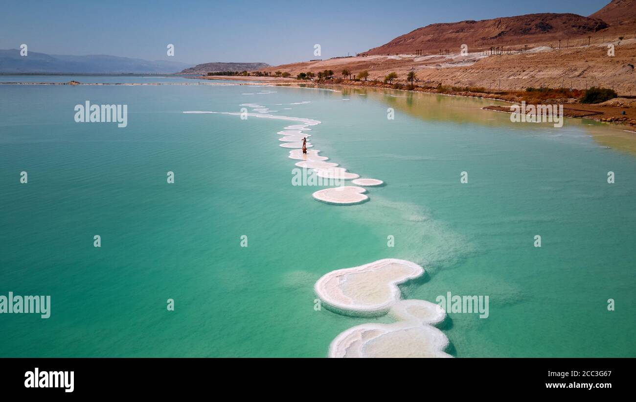 aerial view of Israel's dead sea Stock Photo - Alamy