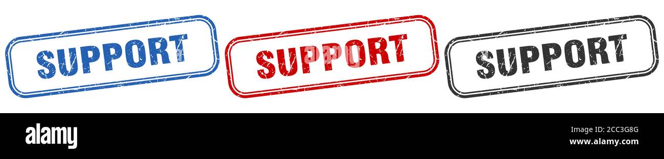 support square isolated sign set. support stamp Stock Vector Image ...