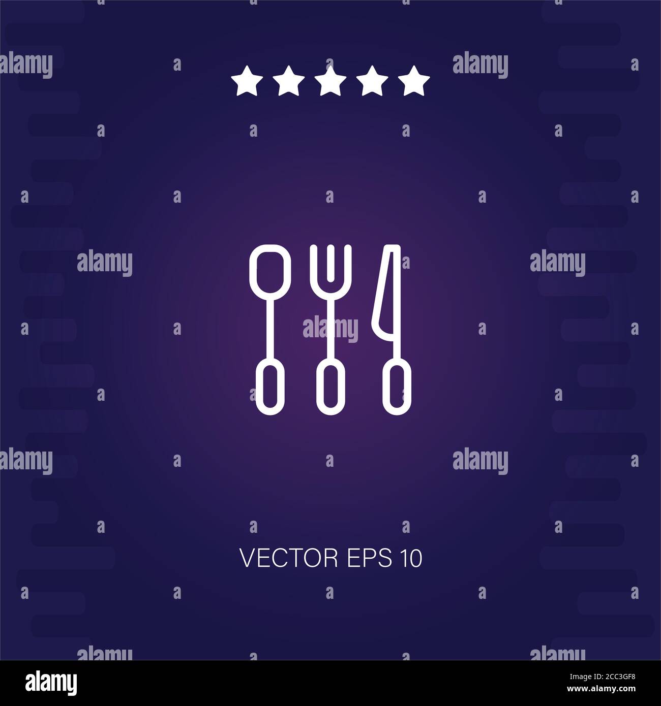 cutlery set vector icon modern illustration Stock Vector Image & Art ...