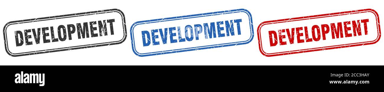 development square isolated sign set. development stamp Stock Vector ...