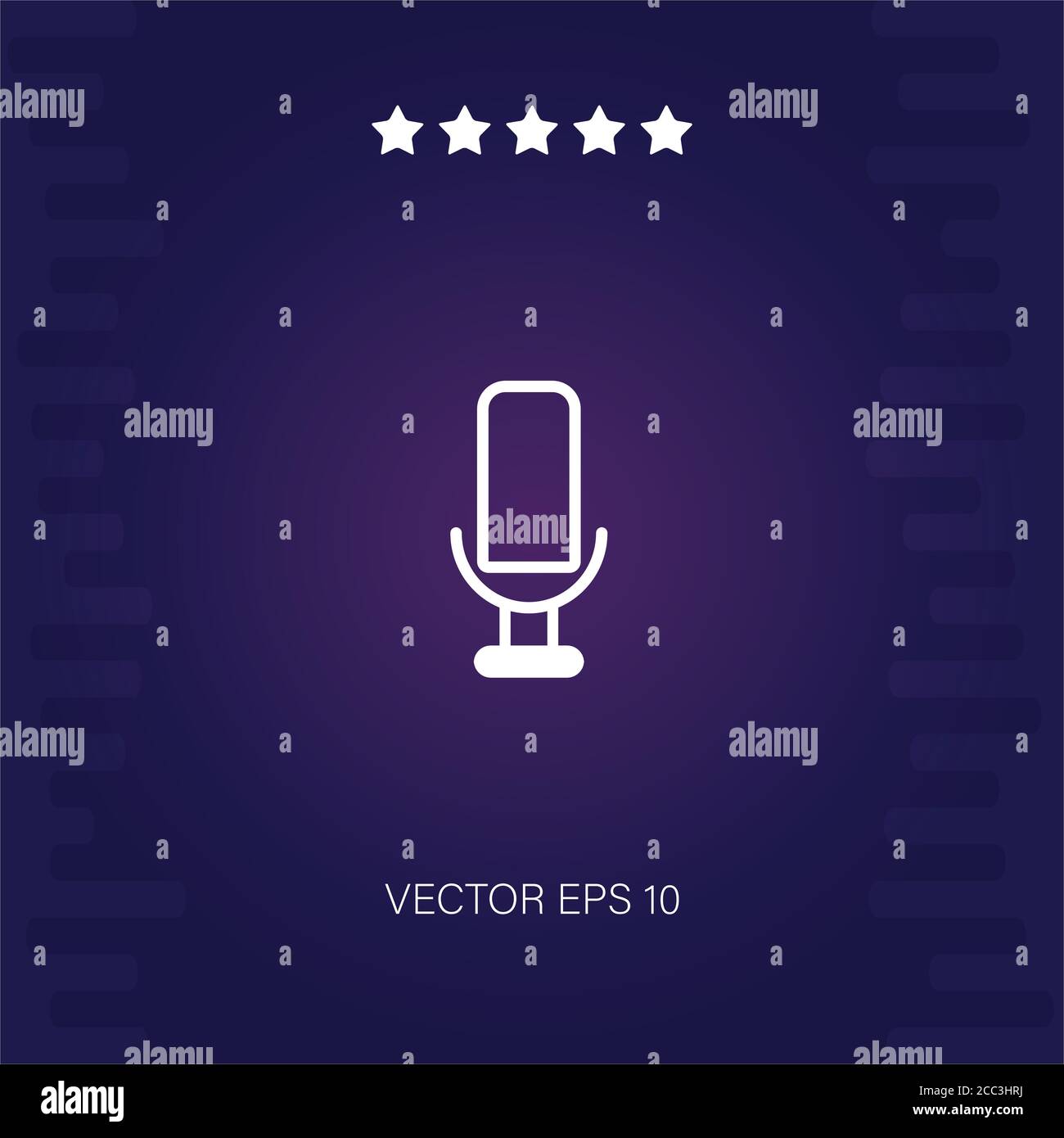 microphone voice audio tool vector icon modern illustration Stock ...