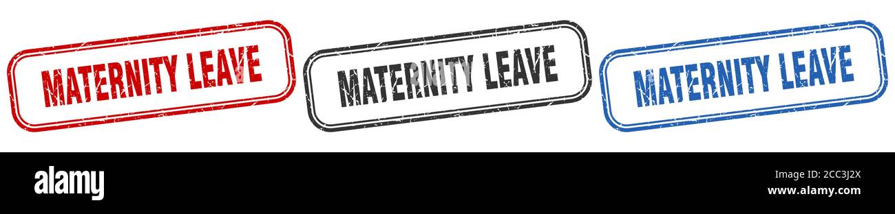 maternity leave square isolated sign set. maternity leave stamp Stock ...