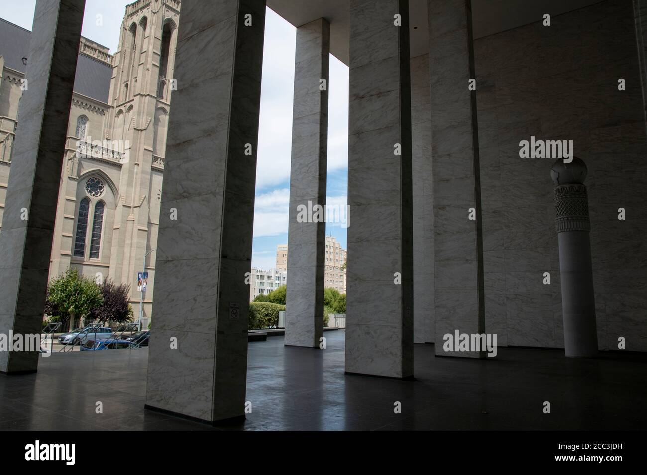 The Masonic Temple sits right across the street from Grace Cathedral in ...
