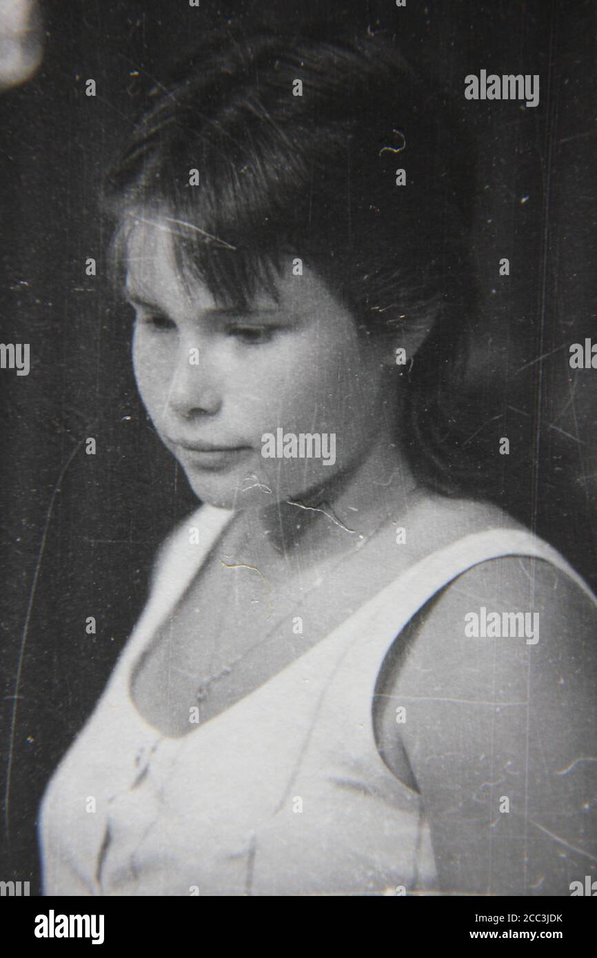 Fine 1970s vintage black and white photography of an oblivious and self ...