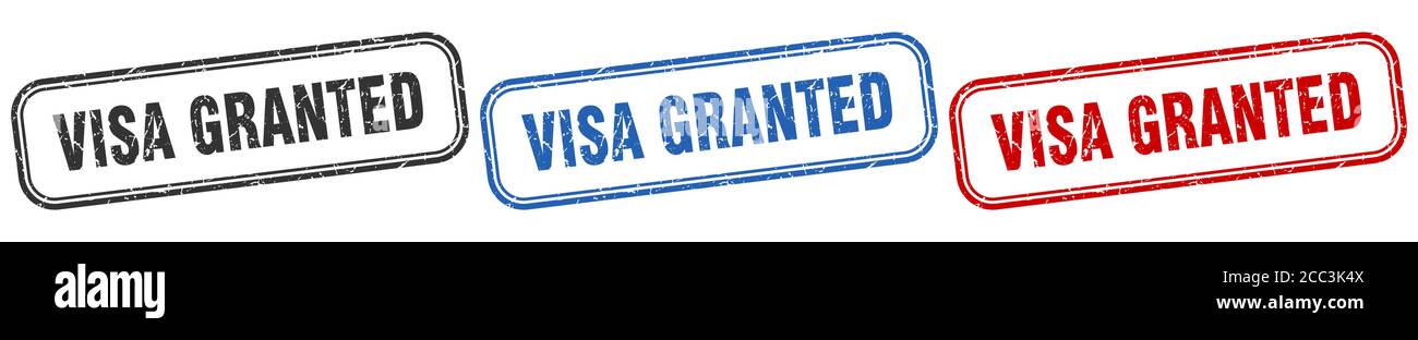 Visa granted vector vectors hi-res stock photography and images - Alamy