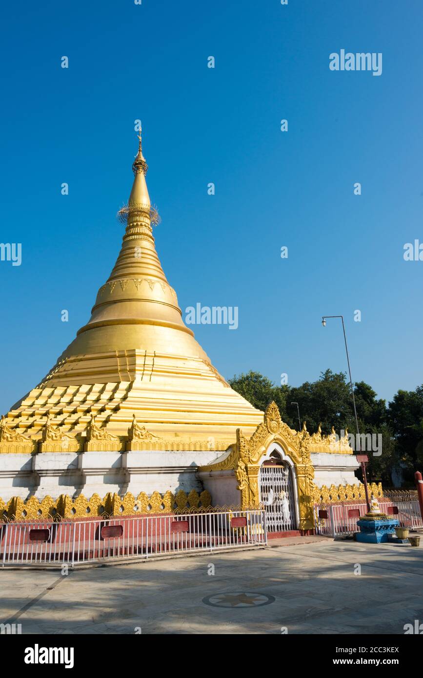Lumbini, Nepal - Myanmar Golden Temple in Lumbini, Nepal. Lumbini, the ...