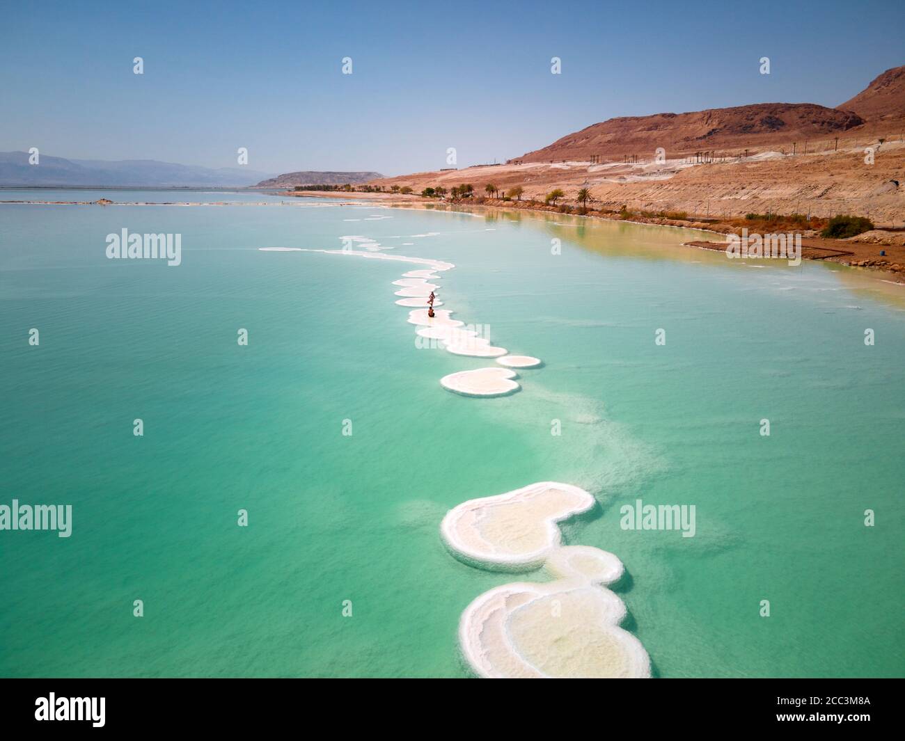 Aerial image of Salt deposits in the Dead Sea Stock Photo - Alamy