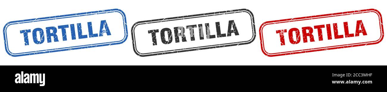 tortilla square isolated sign set. tortilla stamp Stock Vector Image ...