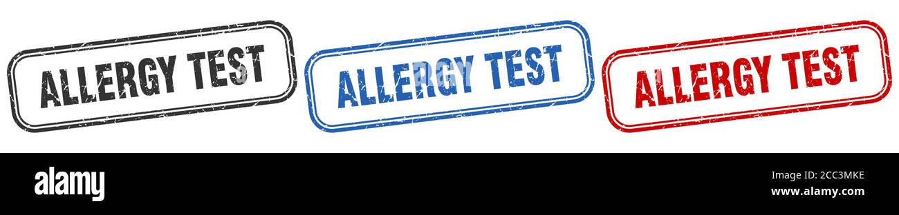 Allergy test stamp sign Stock Vector Images - Alamy