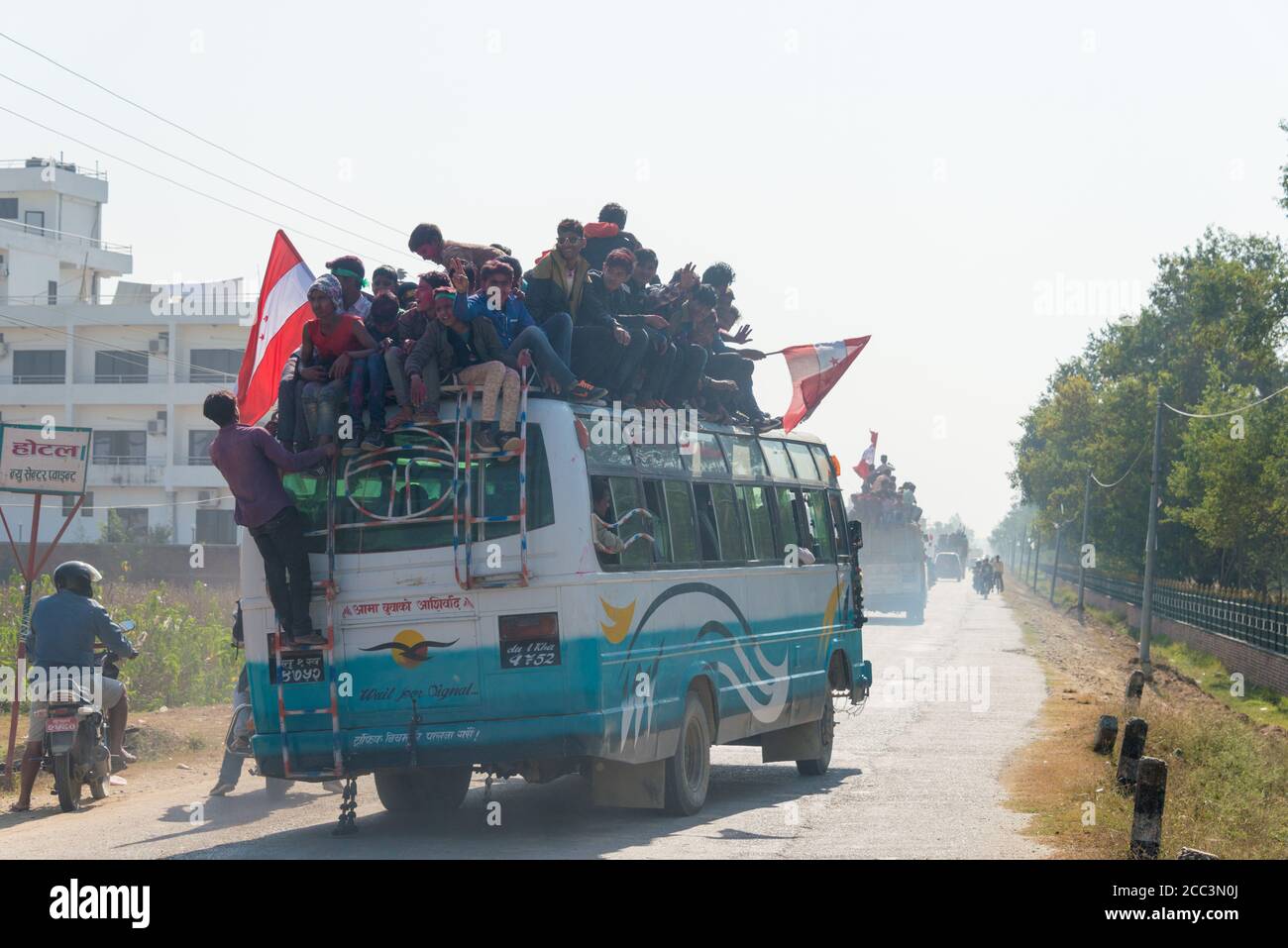 Nepalese tourist bus nepal hi-res stock photography and images - Alamy