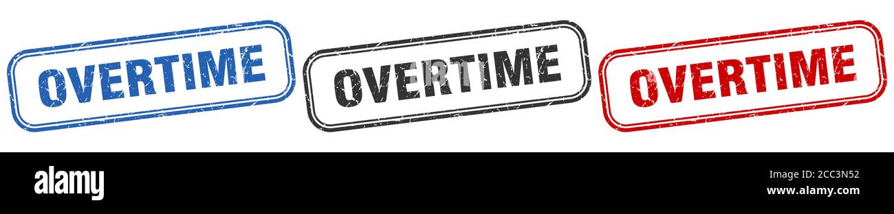 Overtime rubber stamp hi-res stock photography and images - Alamy