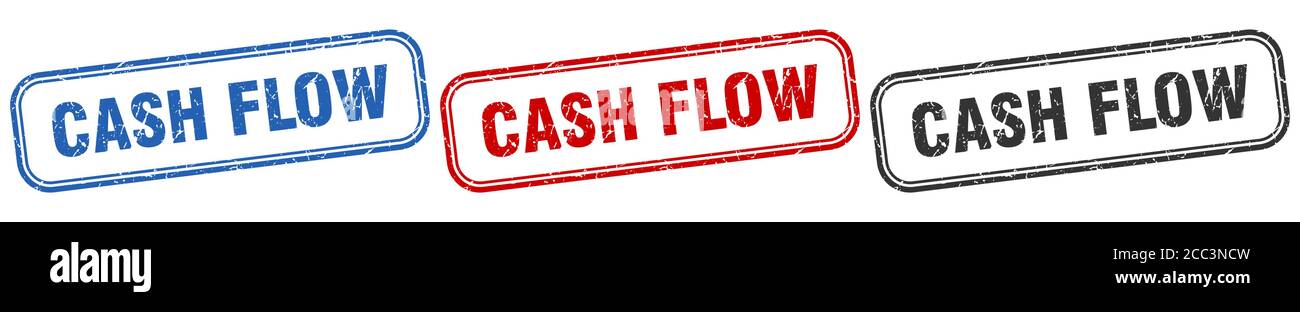cash flow square isolated sign set. cash flow stamp Stock Vector Image ...