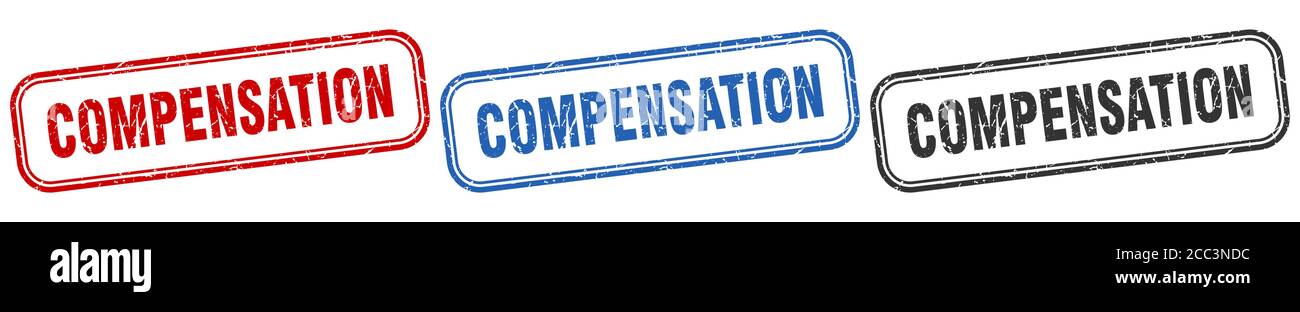 Compensation stamp square grunge Stock Vector Images - Alamy