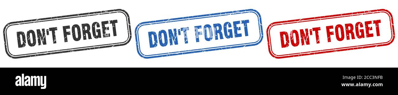 Dont forget to stamp Stock Vector Images - Alamy