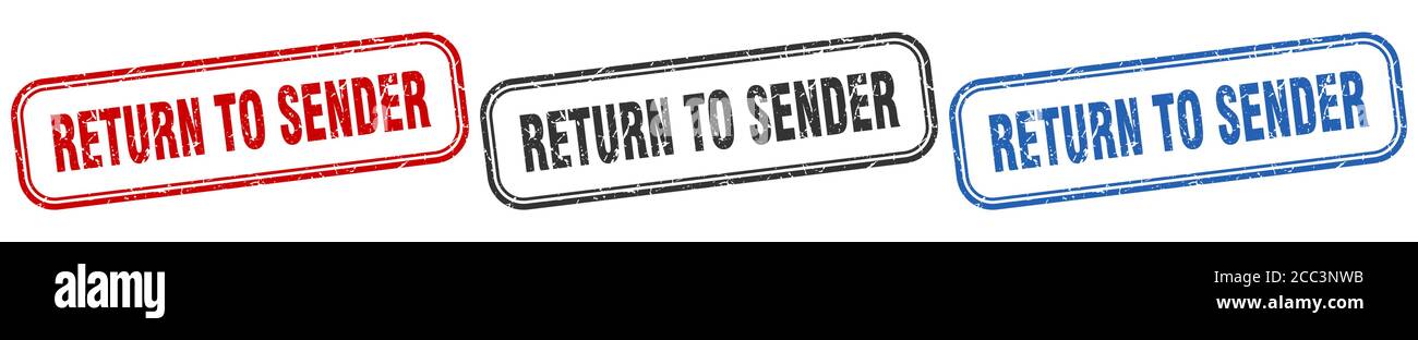 Return To Sender Stamp High Resolution Stock Photography and Images - Alamy