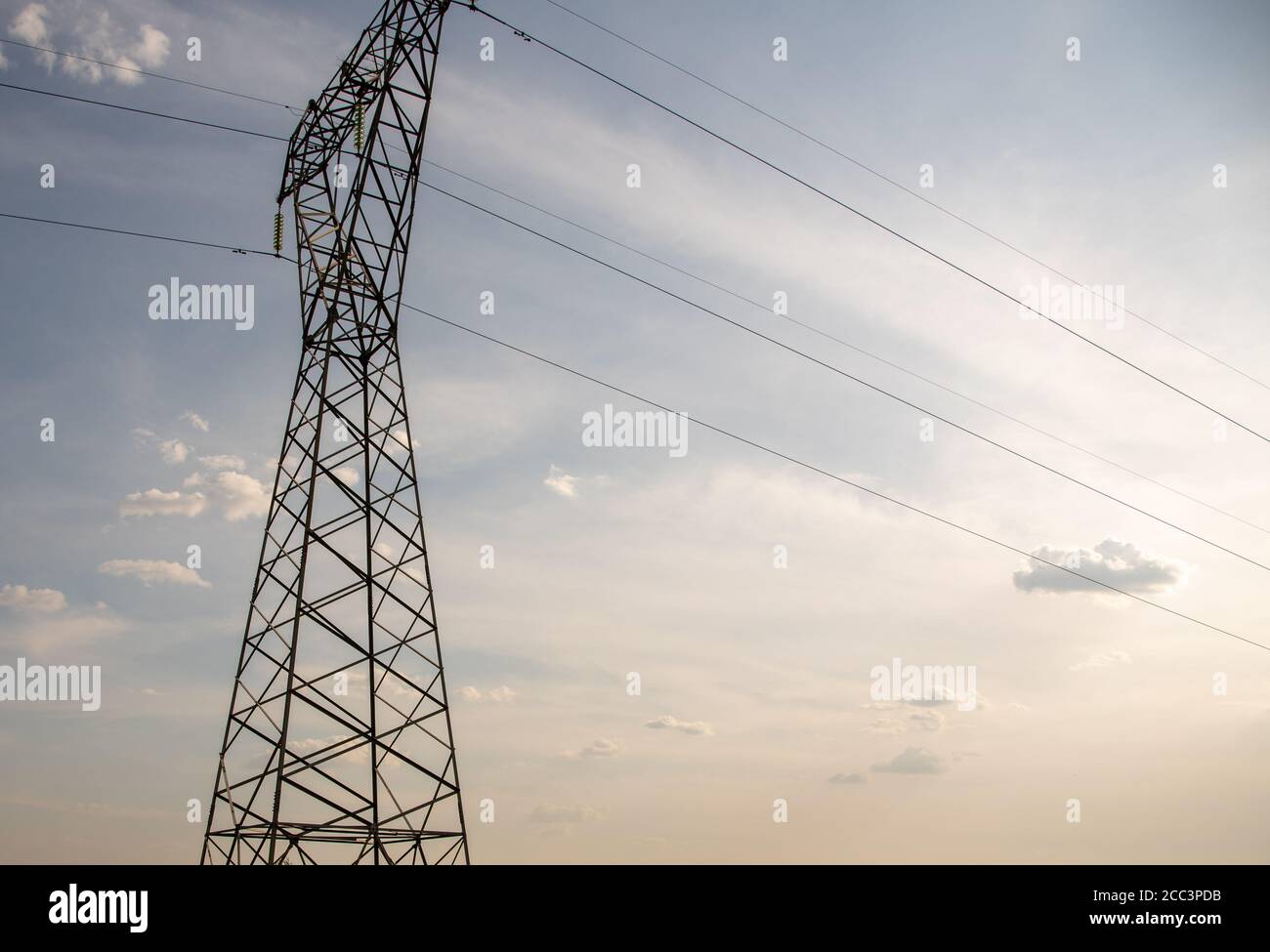 High Voltage Transmission Lines Brazil High Resolution Stock ...