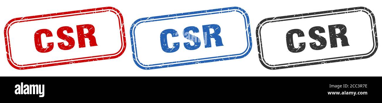 csr square isolated sign set. csr stamp Stock Vector Image & Art - Alamy