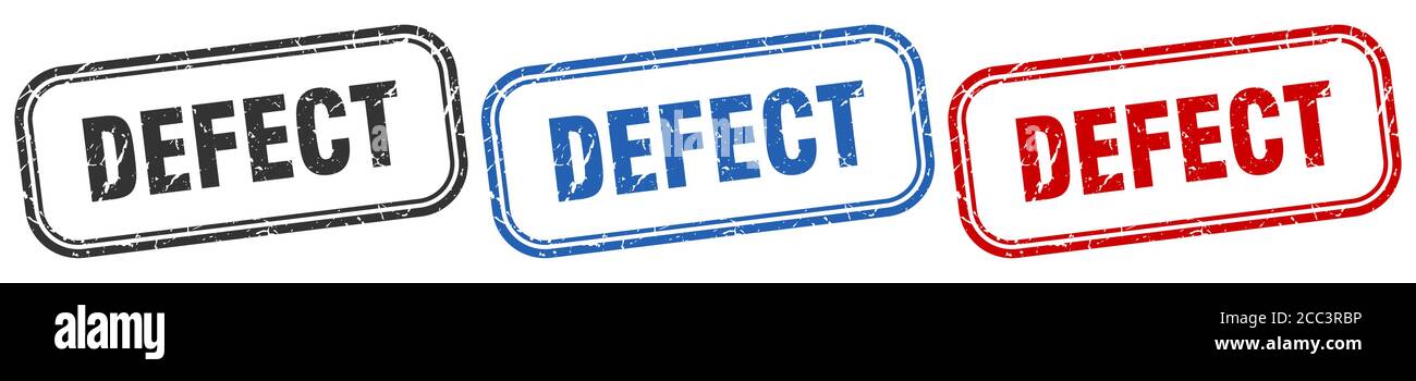 defect square isolated sign set. defect stamp Stock Vector Image & Art ...