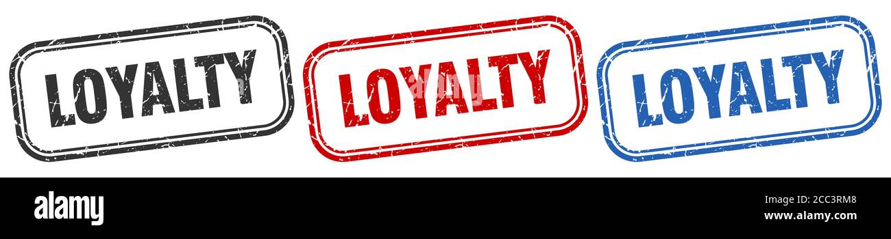 loyalty square isolated sign set. loyalty stamp Stock Vector Image ...