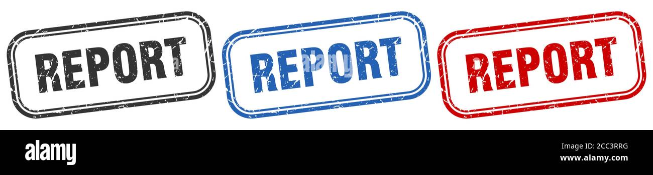 report square isolated sign set. report stamp Stock Vector Image & Art ...