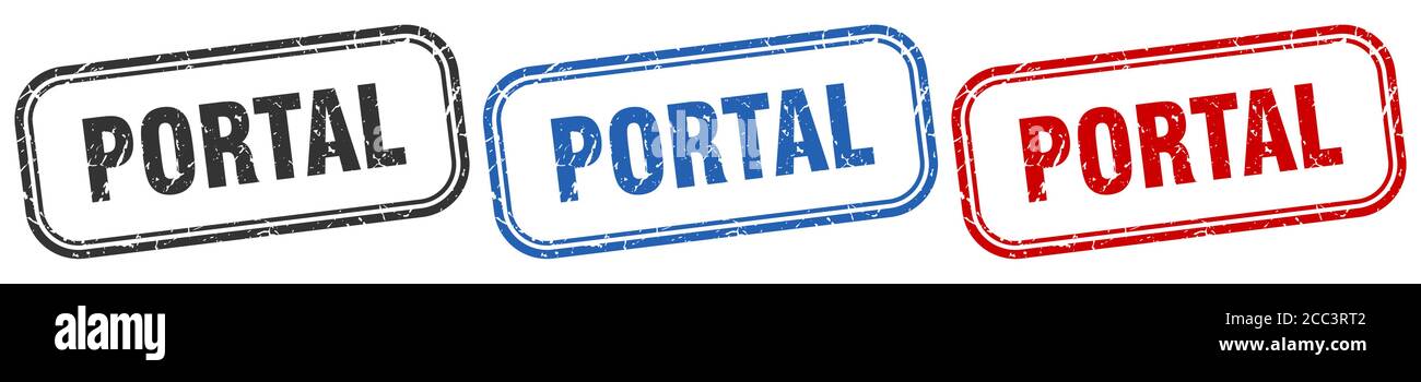 portal square isolated sign set. portal stamp Stock Vector Image & Art ...