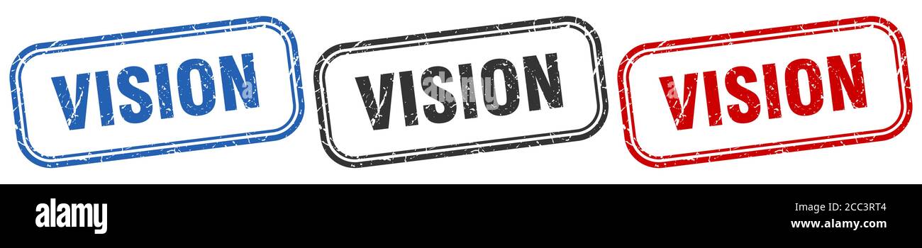 vision square isolated sign set. vision stamp Stock Vector Image & Art ...