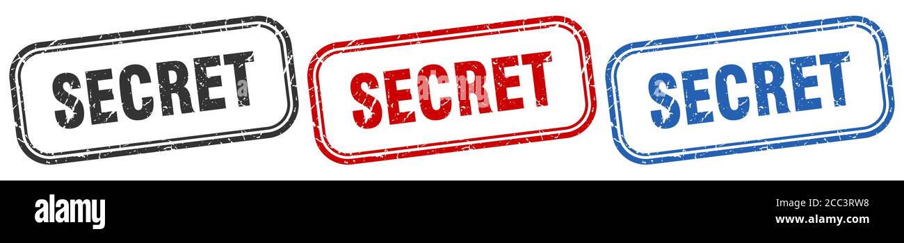 secret square isolated sign set. secret stamp Stock Vector Image & Art ...