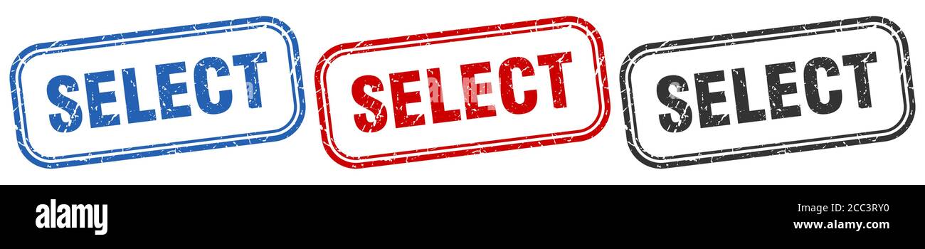 select square isolated sign set. select stamp Stock Vector Image & Art ...