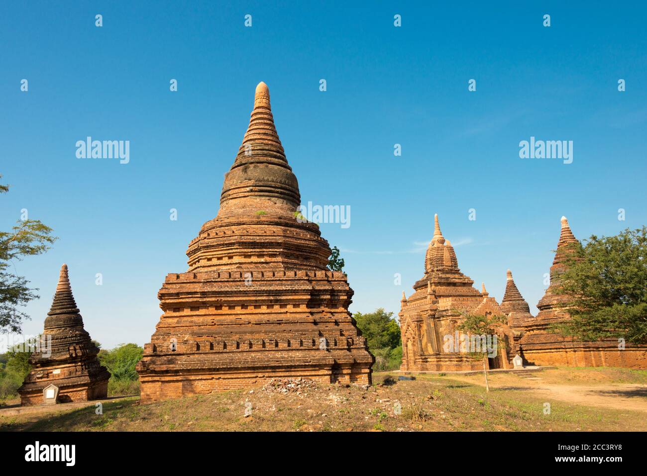 Bagan, Myanmar - Bagan Archaeological Area and Monuments. a famous ...