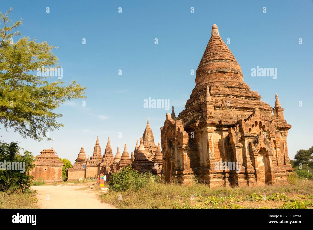 Bagan, Myanmar - Bagan Archaeological Area and Monuments. a famous ...