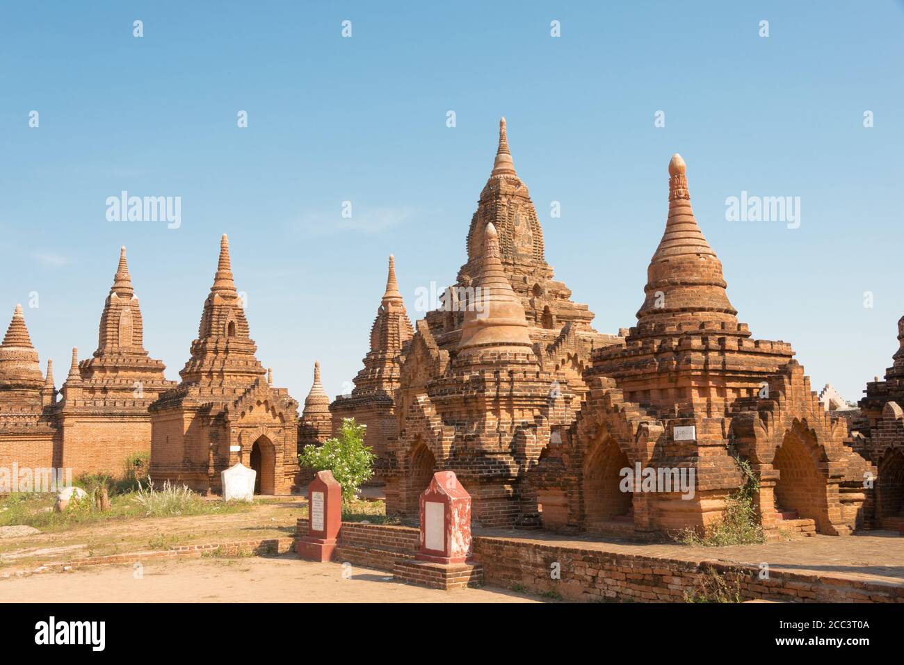 Bagan, Myanmar - Bagan Archaeological Area and Monuments. a famous ...