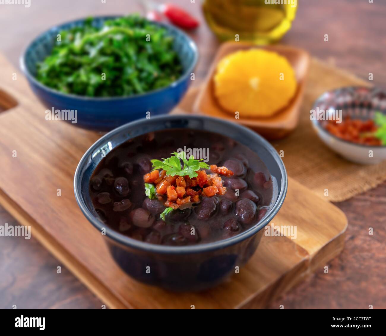 Delicious Slow Cooked Brazilian Black Beans served in a small bowl ...