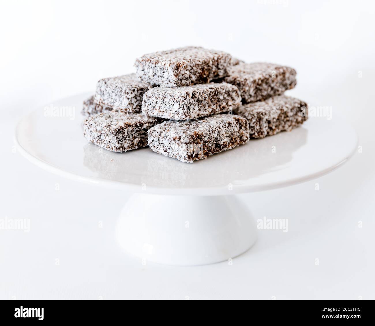 Homemade Traditional Australian Lamington Cake Stock Photo - Alamy